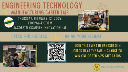 Engineering Technology & Manufacturing Career Fair | Career Services