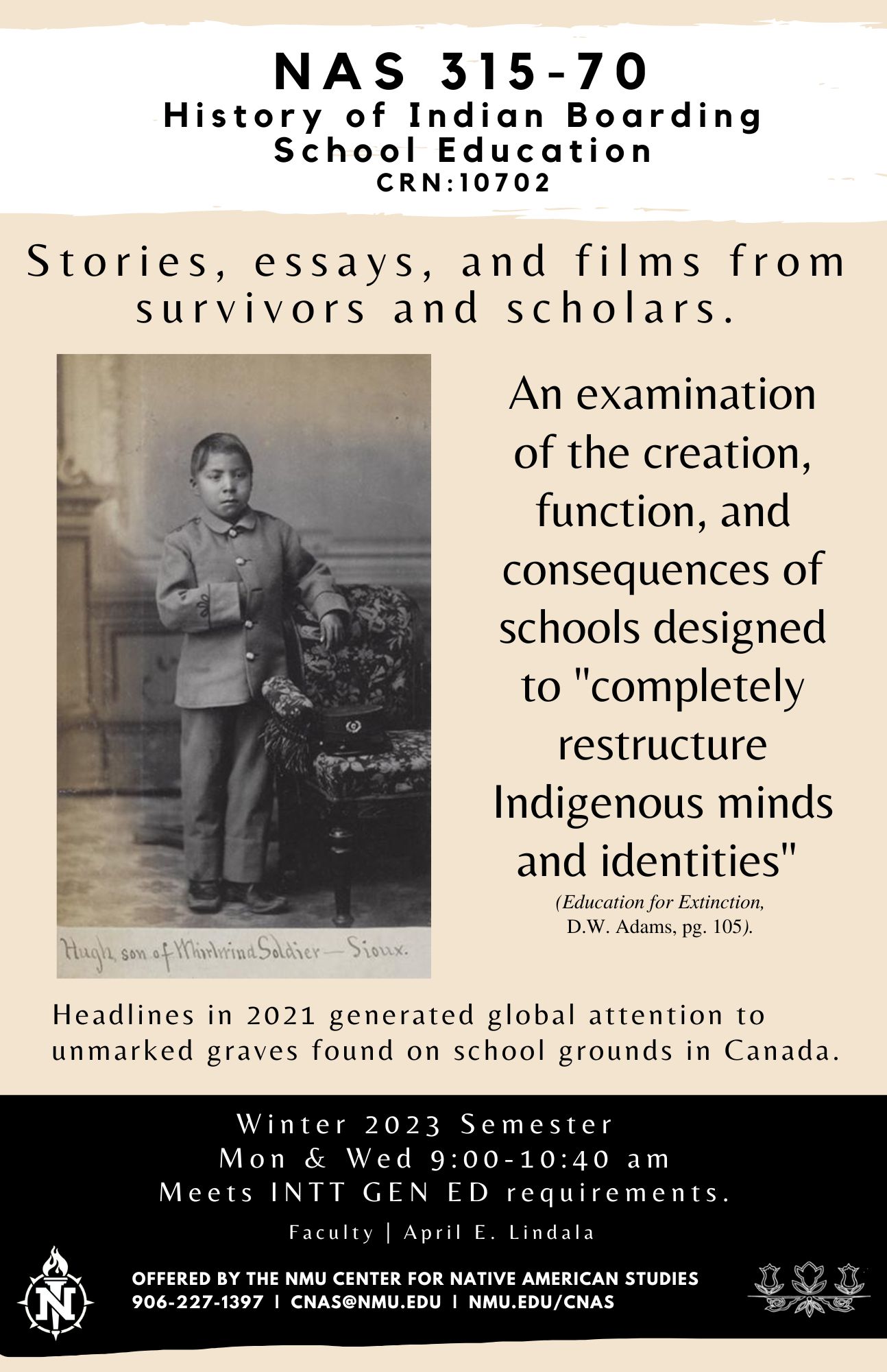 Upcoming Courses | Center for Native American Studies